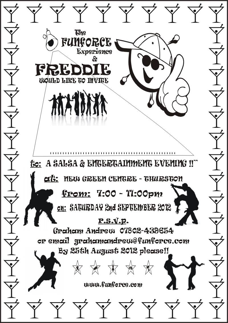 salsa party – invitation (front) | funforce.com